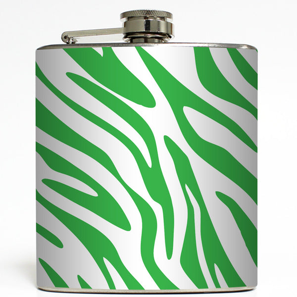 Zebra Flask - 6 oz Stainless Steel - Liquid Courage - Liquid Courage Flasks