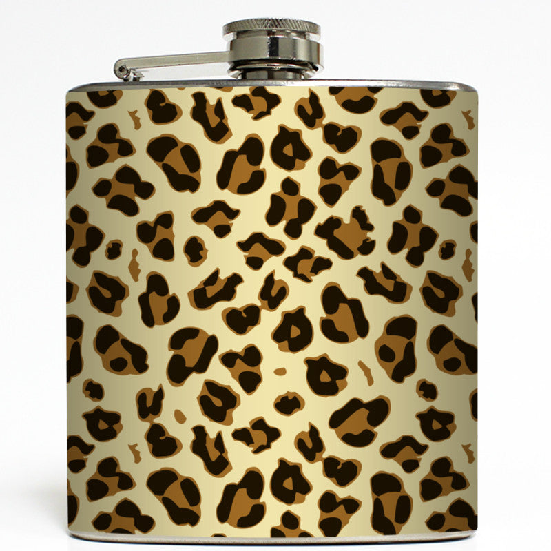 Cheetah Flask - 6 oz Stainless Steel - Liquid Courage - Liquid Courage ...